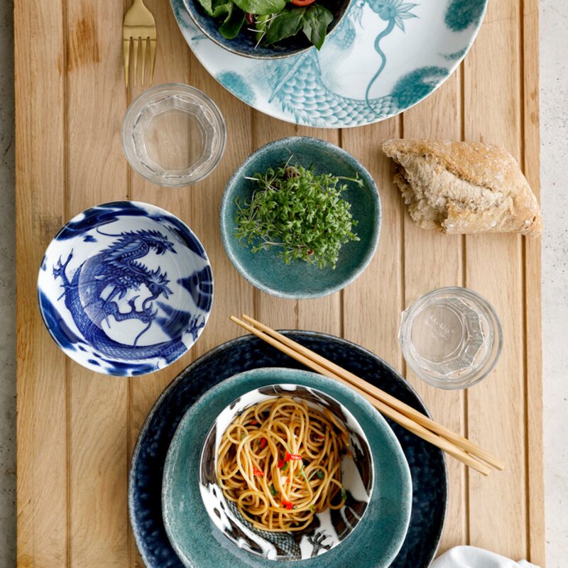 Tokyo Design Studio, Japonism dragon menbachi skål 25,2 cm blue - Kitch'n
