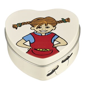 Muurla, Be more Pippi plåtburk 10x4 cm hjärta beige - Kitchnsverige.se