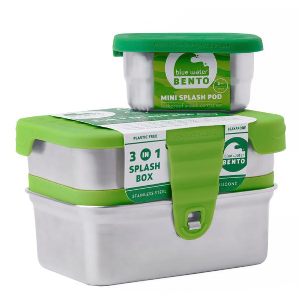 ECOlunchbox, Splash Matlåda 3 delar Grön - Kitch'n
