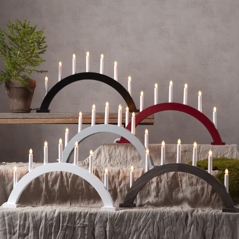 Star Trading, Trapp Adventsljusstake Båge 34 cm Brun - Kitch'n
