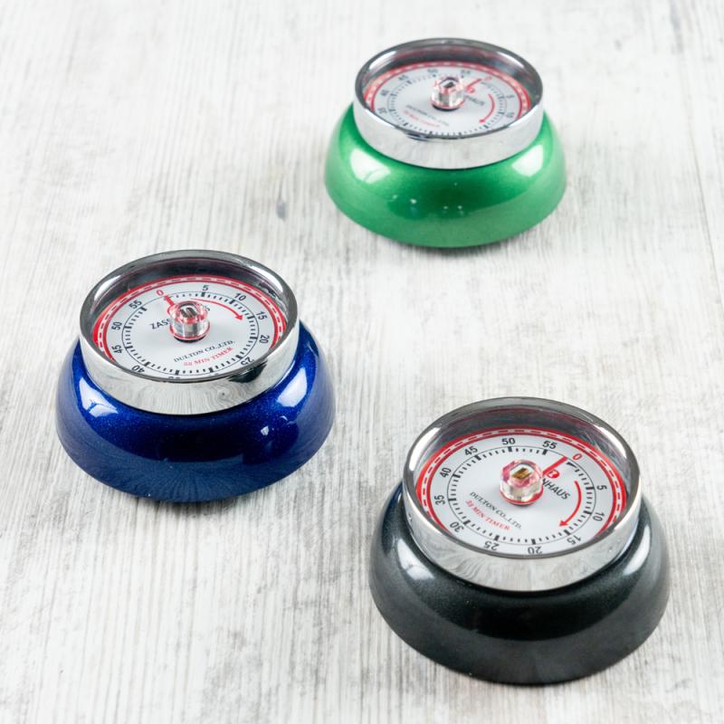 Zassenhaus, Retro Collection Timer med magnet Grön metallic - Kitch'n