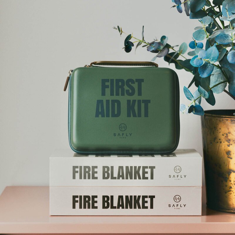 Safly, Första hjälpen-låda medium 15x19 cm mossgrön - Kitch'n