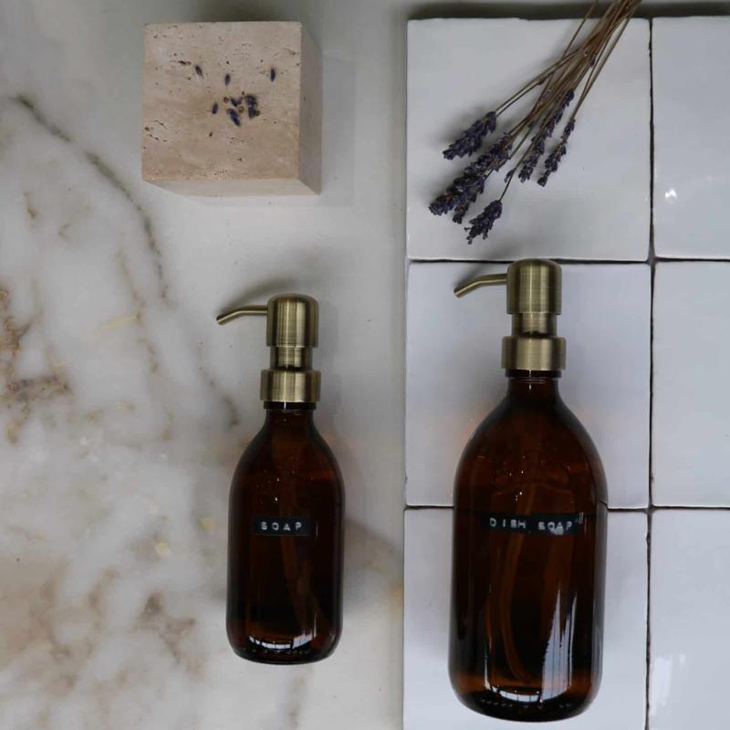 Wellmark, Diskmedel med pump 0,5 L Mässing/Brun - Kitchnsverige.se