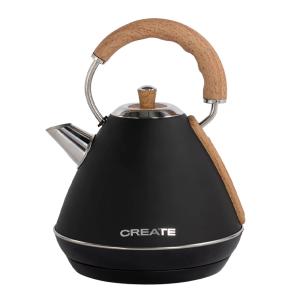 Create, Kettle Retro Vattenkokare 1,7 L Svart - Kitch'n