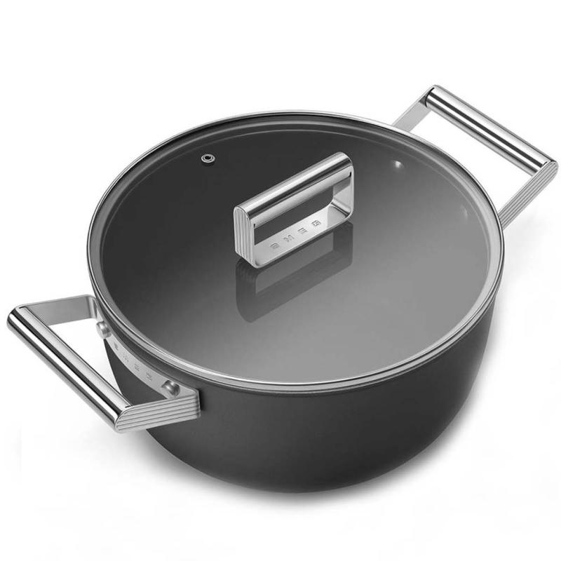 SMEG, Kastrull Lock 24 cm Svart - Kitch'n
