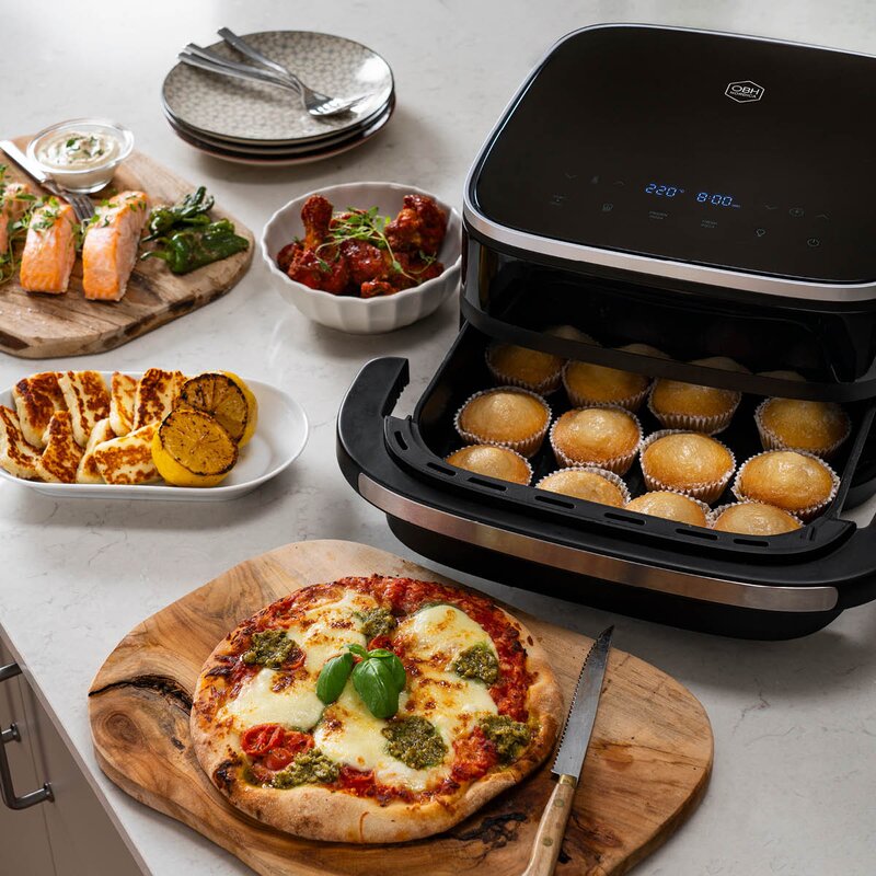 OBH Nordica, Easy Fry XL Surface airfryer 4 L 1,2 kg svart 2200W - Kitch'n