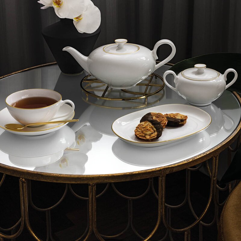Villeroy & Boch, Anmut Gold tekanna 1 L vit/guld - Kitch'n