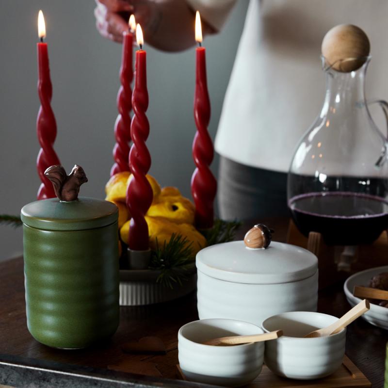 Sagaform, Ellen Ekollonburk med lock 7,5 cm Benvit - Kitch'n