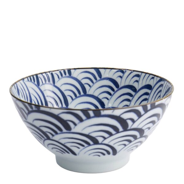 Tokyo Design Studio, Natsu Nami Mixed skål 17,8x9,5 cm 1 L blå/vit ...