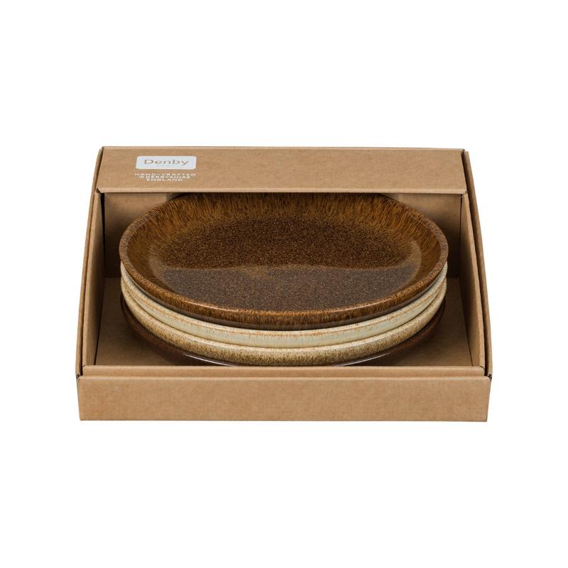 Denby, Studio craft coupetallrik 21 cm 4-pack Brun - Kitch'n