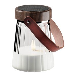 DeluxeHomeart, LED lykta i glas 12 x 13 cm solcellsdriven - Kitch'n
