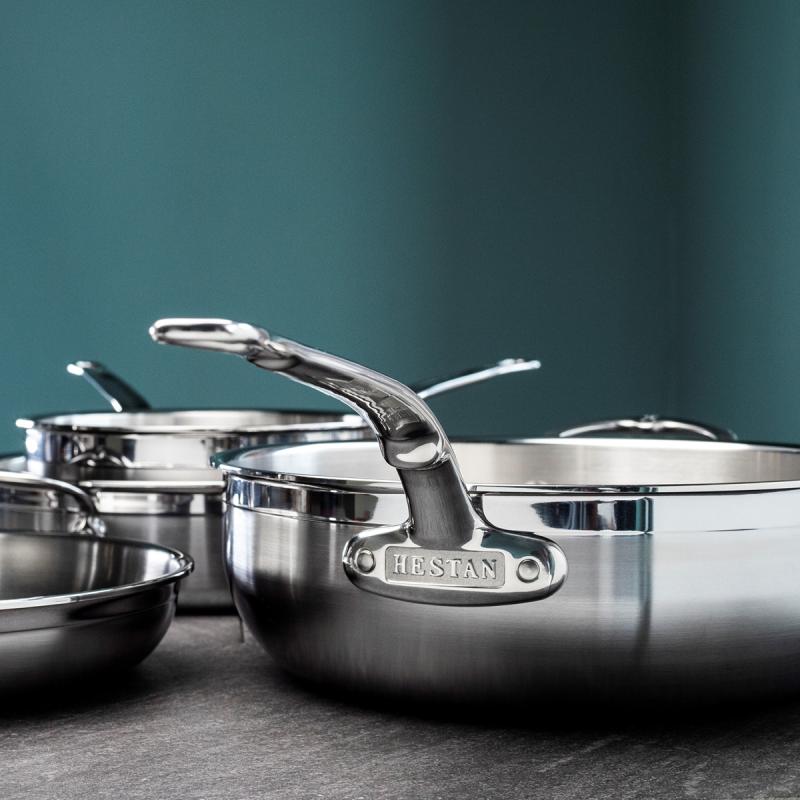 Hestan, Probond Traktörpanna med lock 28 cm 4,7 L Stål - Kitch'n