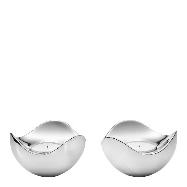 Georg Jensen, In Bloom Ljuslykta 2-pack Blank - Kitchnsverige.se