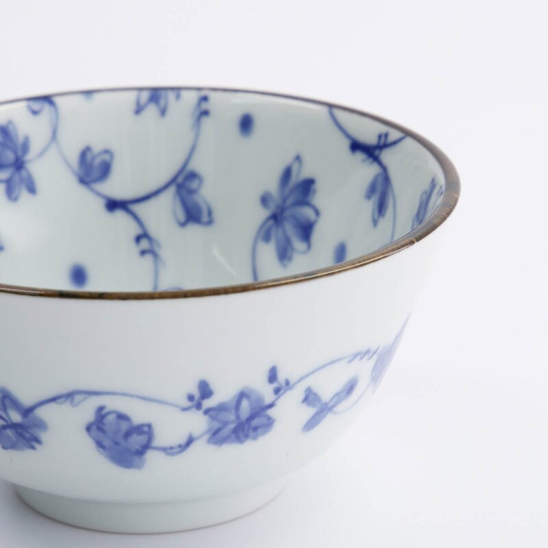 Tokyo Design Studio, Natsu Karakusa risskål 12x6,4 cm 0,35 L blå/vit ...